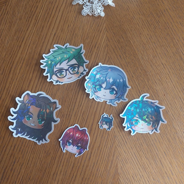 3" Twisted Wonderland Chibi Stickers! | Holographic Water Resistant ...