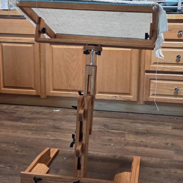 Rug Hooking 24" X 24" Oak Floor Stand - Etsy