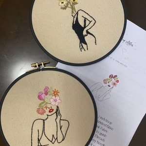 Pregnant Lady PDF Pattern Modern Embroidery How to Stitch | Etsy