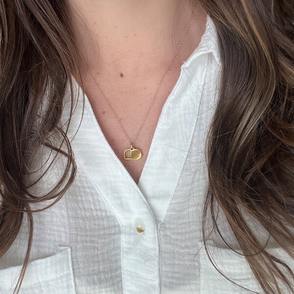 Modern EMPTY TOMB Necklace in Sterling Silver or Gold Overlay ...