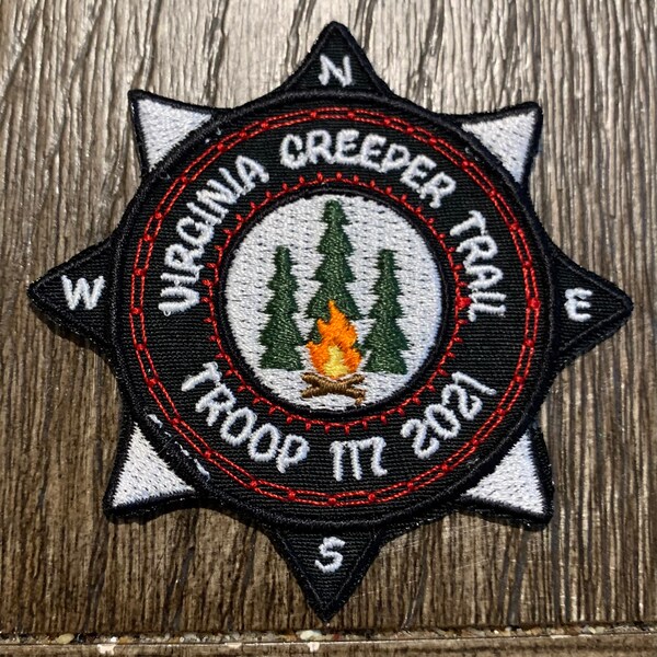 CUSTOM "your Name" Personalized Text Badge - Compass Forest Trees ...