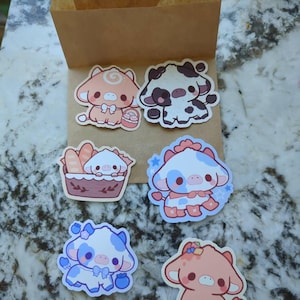 Fruit Cows Vinyl Sticker- Stickers - Cute - Decal Cut - Strawberry ...