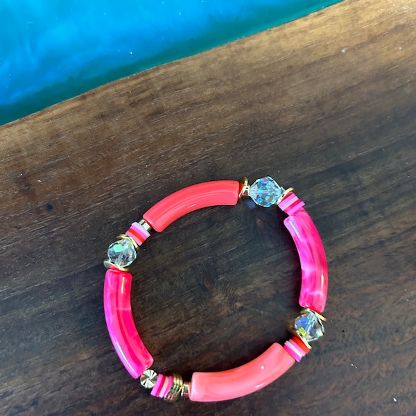 34 Colors,8mm Skinny Marbled Colorful Acrylic Tube Beads,bamboo Beads ...