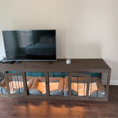 Digital Plans Wooden Dog Crate Entertainment Center DIY Dog Kennel ...