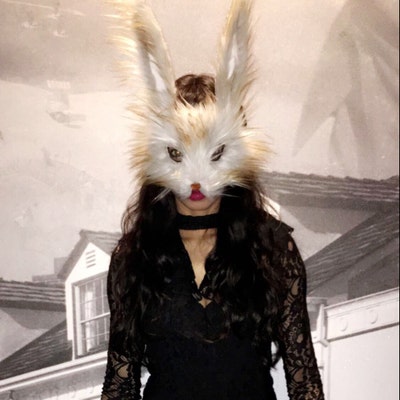 Faux Fur Mountain Rabbit Mask Handmade - Etsy