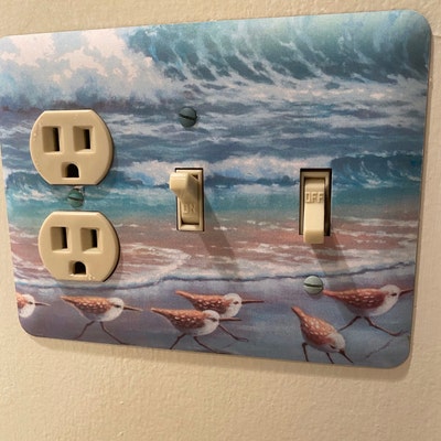 Beach Switch Plate Cover, Sandpipers, Sand Piper, Birds, Terns, Water ...