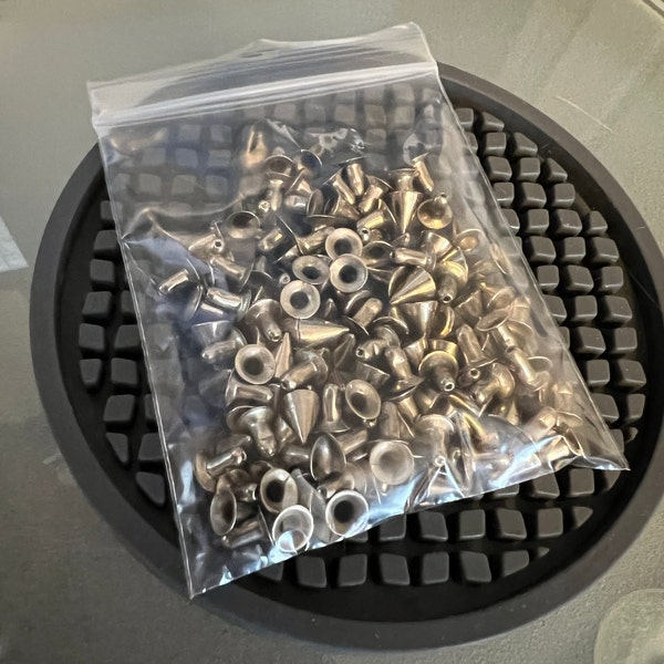 50 Pcs 6 8mm Sharp Conical Shaped Rivets Hit Nails Studs Rivets Silver ...