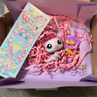 Littlest Pet Shop Authentic LPS Bon Bon Tabby Cat 2406 / Vintage Hasbro ...