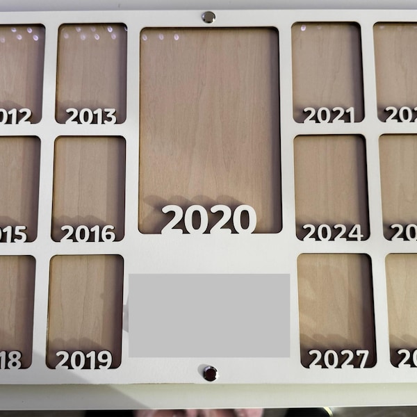 Custom School Years Picture Frame Birth Through Graduation, Pre K to ...