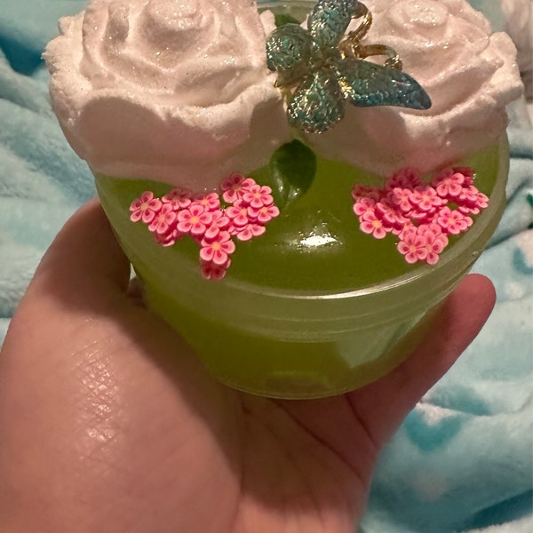 Blooming Flower, 10oz DIY Jelly Slime, Jelly Clay Slime. - Etsy
