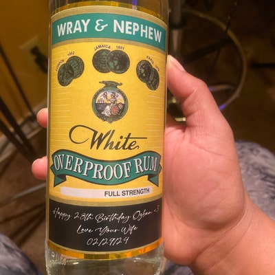 EDIT YOUR OWN Personalised Bacardi Rum Bottle Label to Fit 700ml / 1 ...