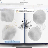 Blue Watercolor Brush Stroke Clip Art PNG Gold Glitter - Etsy Australia