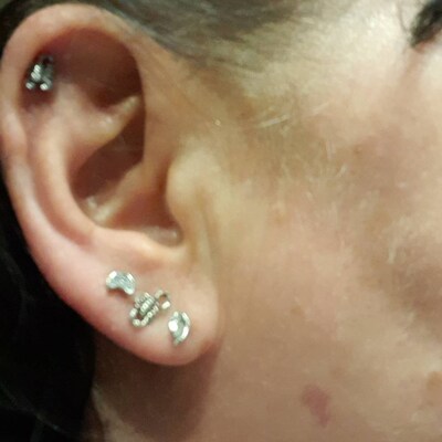 HELIX Long Helix Cartilage Earring Curved Helix Jewelry Helix Earring ...