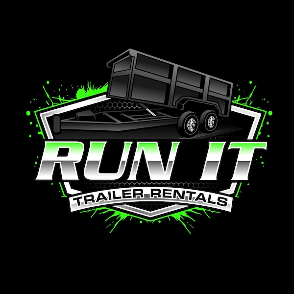 Dump Trailer Logo Design, Dump Trailer Rental Logo, Dumpster Logo, Dump Rental Logo, Bumper Pull ...