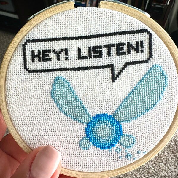 Navi Hey Listen Legend of Video Gamer Ocarina of Time Cross Stitch ...