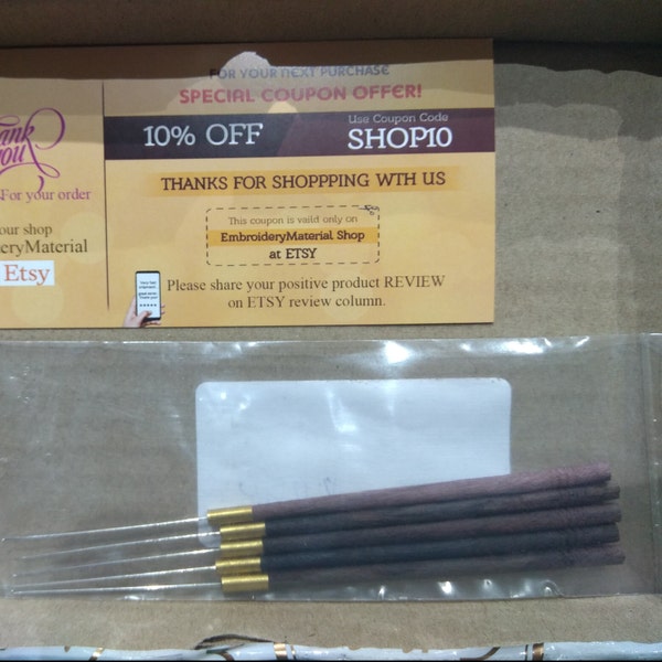 Aari (0.5MM) Needle for Beading and French Wire Embroidery With Handles ...