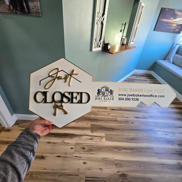 Closed Sign, Sold Wooden, Closing Gift Real Estate Agent Broker ...