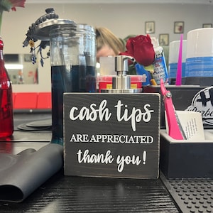 Tips Thank You Vinyl Decal Vinyl Lettering for Tip Jar Removeable JAR ...