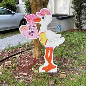 Welcome Home New Baby Teddy Bear Yard Sign Custom Name Its a | Etsy