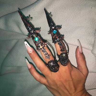 Made to Order / Holy Crow Finger Claws & Ring, Cosplay Costume, Fantasy ...