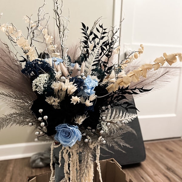 Vintage Pink/purple Limonium Lover Grass Preserved Flowers Caspia Tiny ...