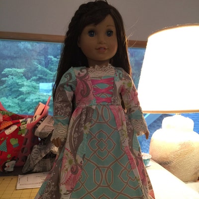 Colonial Evening Dress, Day Dress, Pinner Cap & Dust Bonnet Patterns ...