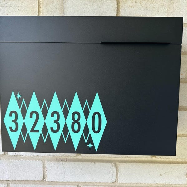 Hex Atomic Acrylic Sign Address Numbers Mid Century House - Etsy