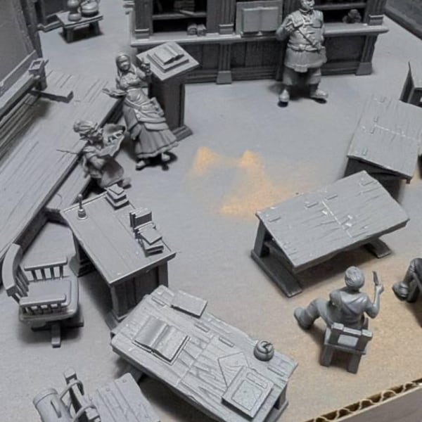 Dark Age Village Miniature Set Dnd Dungeons and Dragons Town Miniatures ...