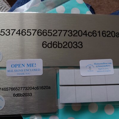 ADD YOUR TEXT to Personalized Custom Made Brushed Silver Signs for ...