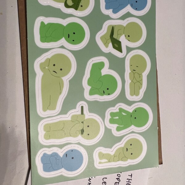 Smiski Matte Vinyl Sticker Sheet 1 - Etsy