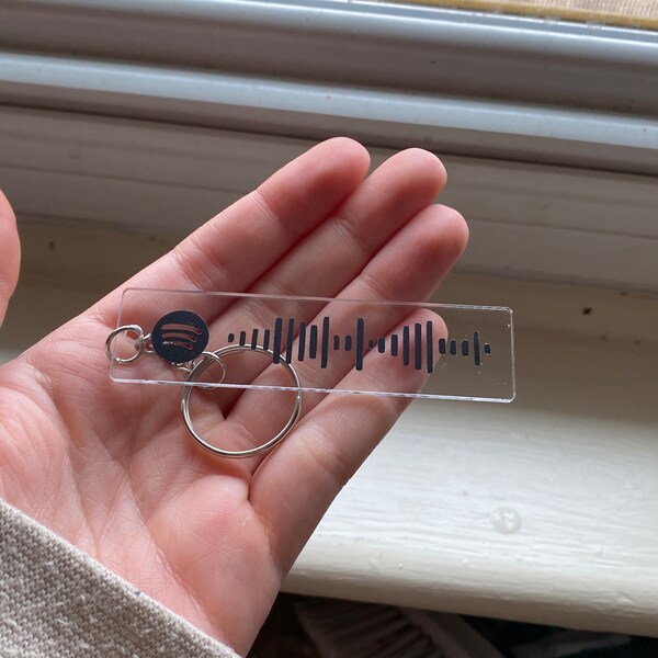 Custom Scannable Music Code Keychain for Women Men Fashion Bag Key ...