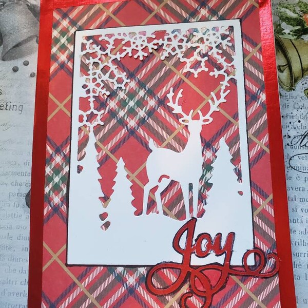 Pine Tree and Deer Die Cut, Card Fronts, Paper Cut Outs, Embellishments ...