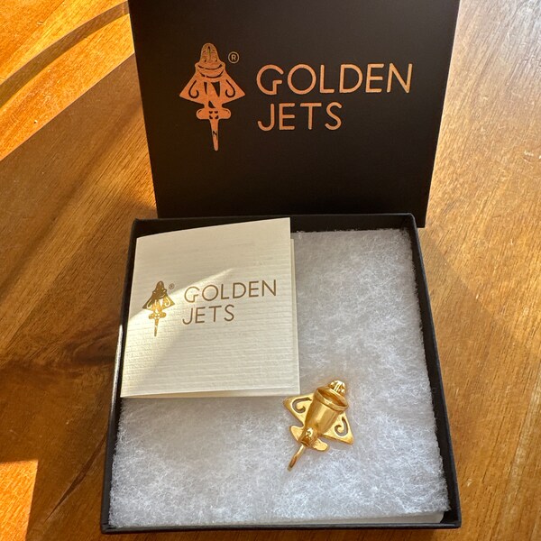 Quimbaya Flyer Ancient Aircraft Pin 24k Gold Plated Golden Jet-8 ...