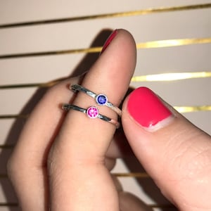 Stackable Birthstone Rings, Stackable Gemstone Rings, Birthstone Rings ...