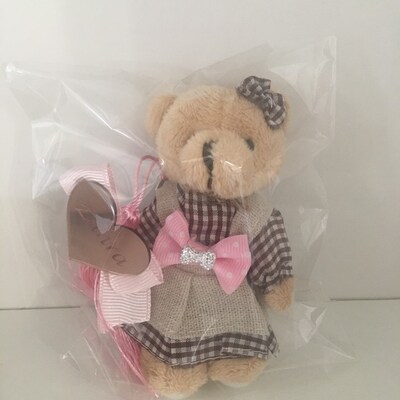 Teddy Bear Girl Keychains Personalized Keyring Custom Teddy - Etsy