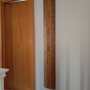 Wooden Height Chart Ruler Walnut Finish Personalised Free UK Delivery ...