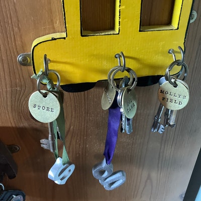 Thick Double Sided Brass Key Tag Labels Any Custom Text Super Quality ...