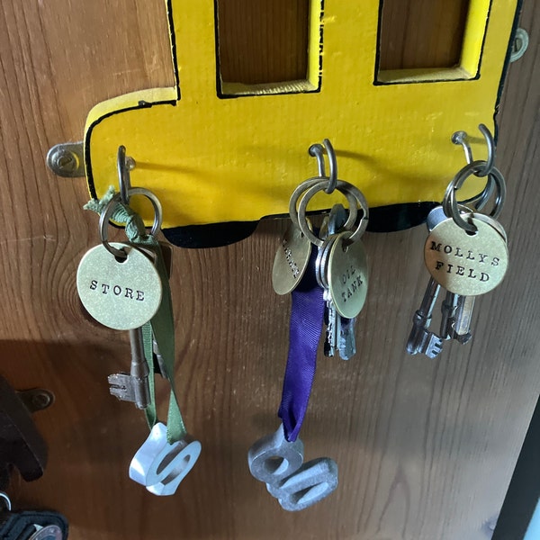 Handmade Brass Key Tags - Your Custom Text - Mark Your Keys ...