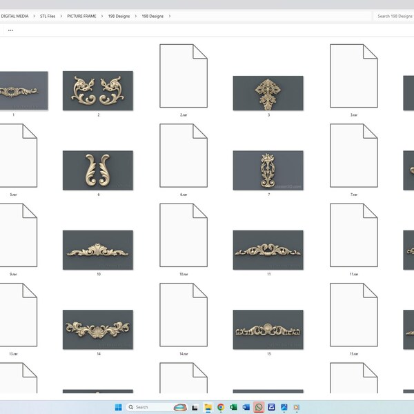 225 Design 3d STL Model DECORATIVE PATTERNS for Cnc Aspire Carving ...