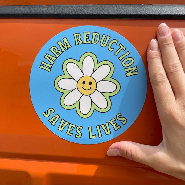 Harm Reduction Saves Lives Sticker | Addiction Recovery Bumper Sticker ...