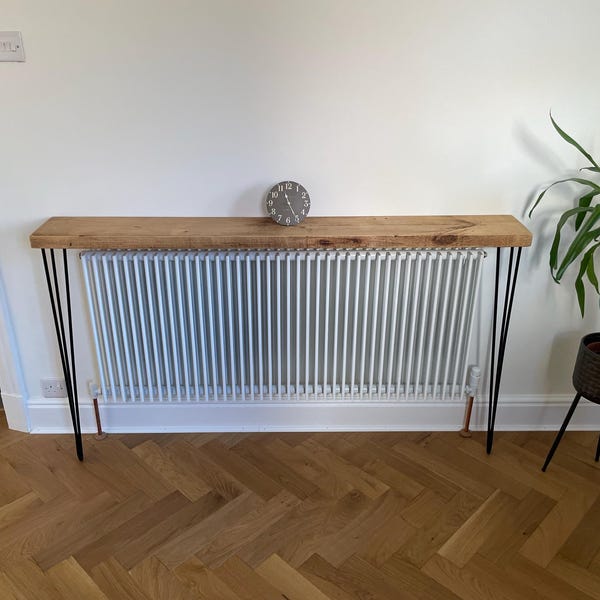Omni Rustic Console Table With Black 3 Pin Hairpin Legs. (hallway Table ...