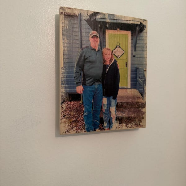 Personalized Photo Frame Magnet, Fridge Magnet Set, Wood Magnet Round ...