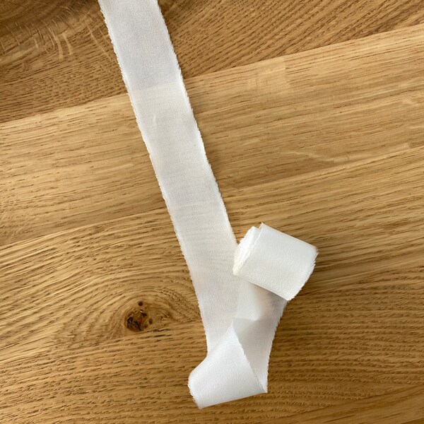 Hand Torn Ribbon, Hand Dyed Silk Ribbon, Blush Wedding Ribbon With Raw ...