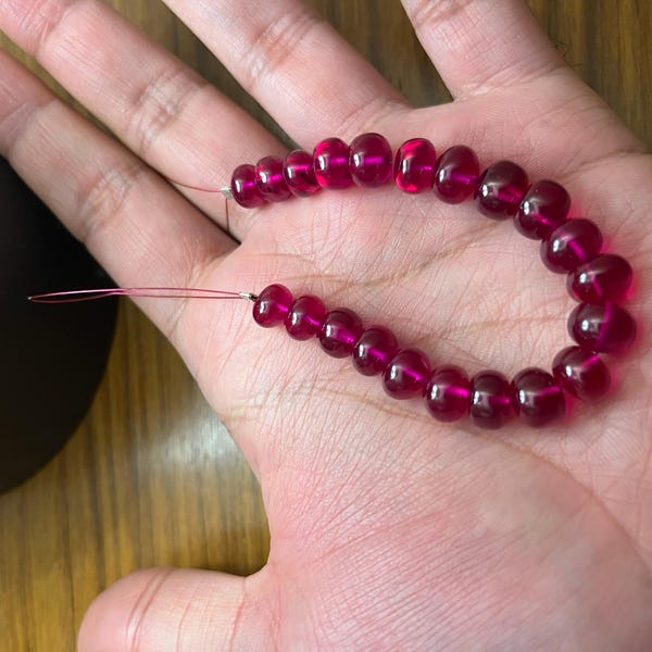 Extremely Beautiful~very Rare Ruby Corundum Faceted Cube Beads Ruby Box Shape Ruby Gemstone ...