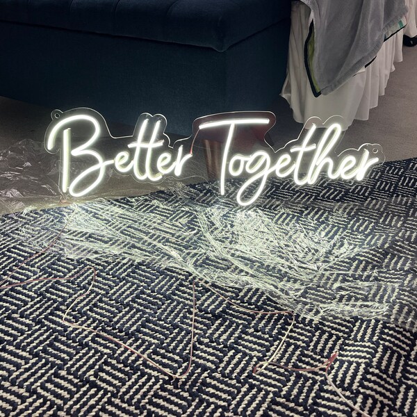 Better Together Neon Sign Wedding Decor / Custom Neon Sign Wedding ...