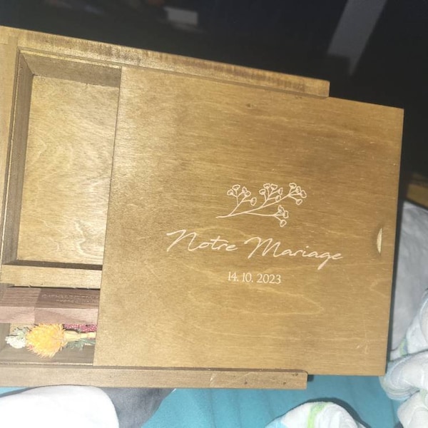 4x6 Wood Print Box | 4x6 Photo Box for Photos and USB Drive (15x10 Cm ...