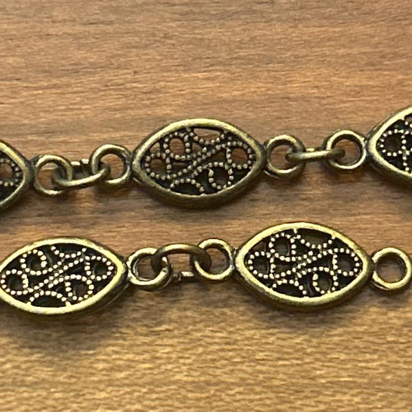 Gorgeous Vintage Brass Scroll Chain Sold per TWO Yards. SKU Chain510 - Etsy