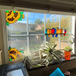 Ocean Wave Stained Glass Window Cling | Etsy