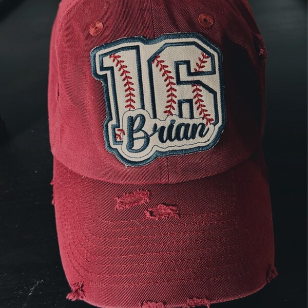 Personalized Baseball Name Patches, Custom Embroidered Baseball Number Patches Iron On/sew on ...