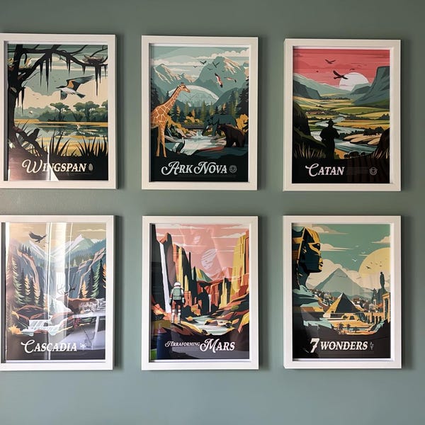 10 Board Game Posters Bundle Special Vol.2 / Retro Board Game Poster ...